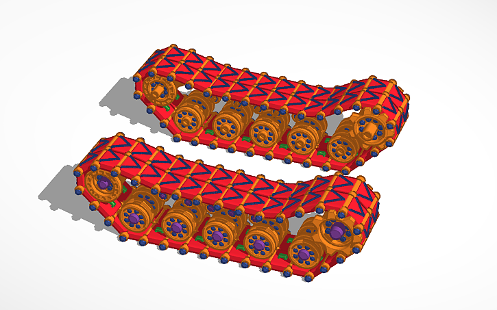 3D design Improved Tank Tracks - Tinkercad
