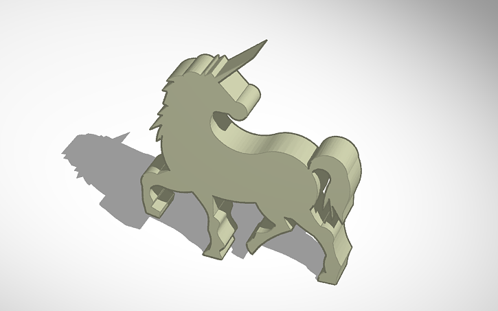 3D design Unicorn - Tinkercad