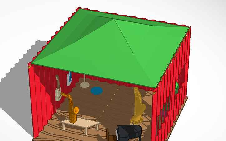 3D design music instrument in my garage | Tinkercad