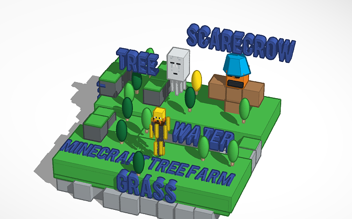 3D design Copy of minecraft tree farm | Tinkercad