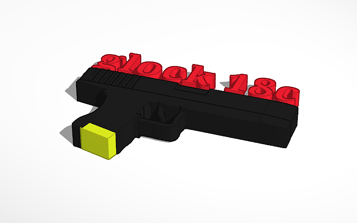 3D design glock 18c - Tinkercad