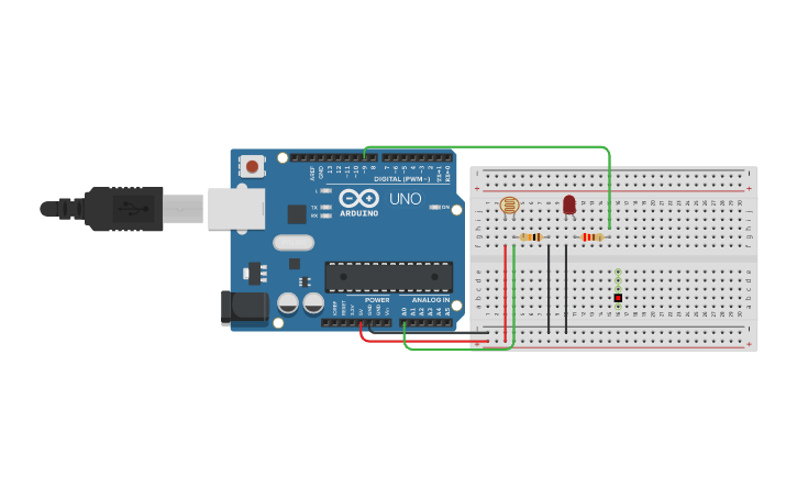 Circuit design Ergasia_7-Arduino_Photoregister_LED - Tinkercad