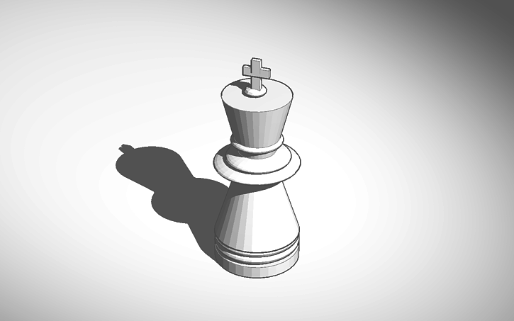 3D design Chess Piece King - Tinkercad
