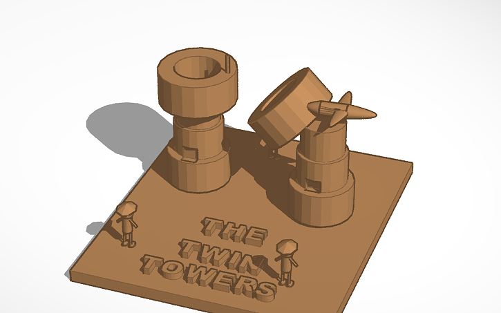 3D design the twin towers - Tinkercad