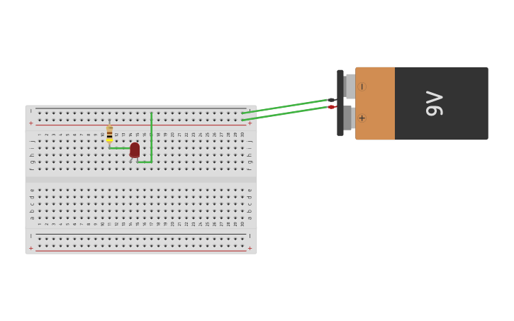 Circuit design ENCENDIDO DE UN LED. - Tinkercad