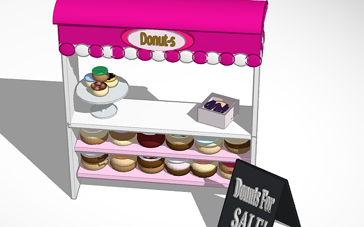 3D design Donut Stand - Tinkercad