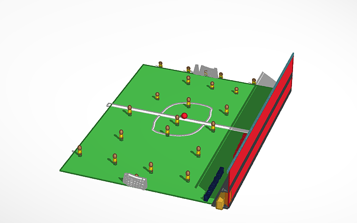 3D design Football Pitch - Tinkercad