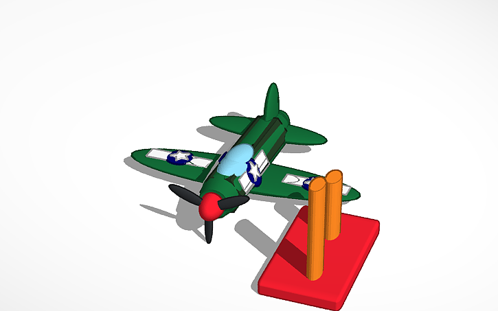 3D design WW2 plane - Tinkercad
