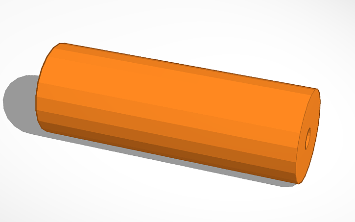 3D design rolling pin - Tinkercad