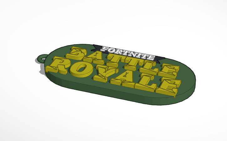 3D design Fortnite Keychain - Tinkercad