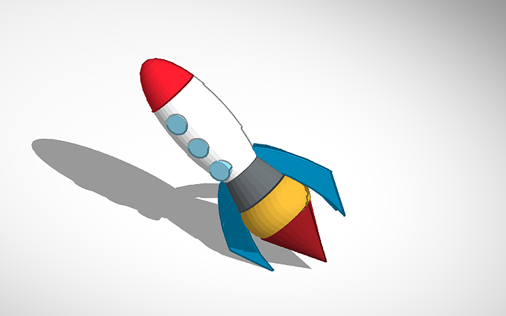 3d Design Rocket Tinkercad