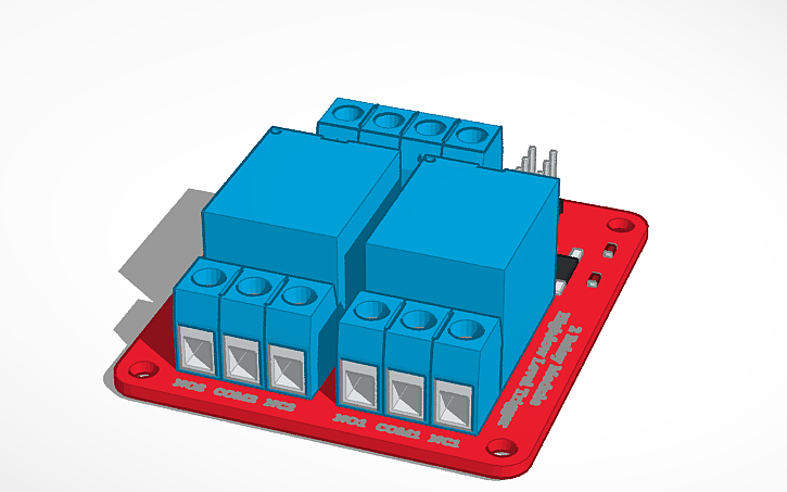 3d Design Arduino 2 Relay Module Tinkercad