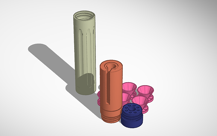 3D design quiten silencer - Tinkercad