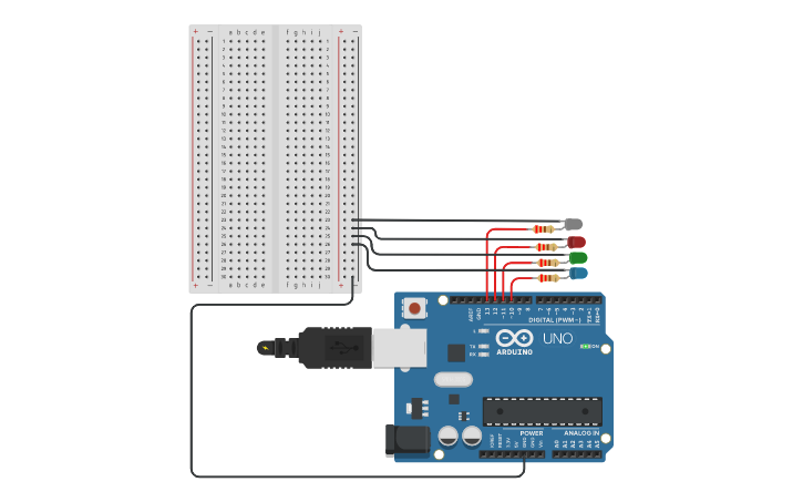 Circuit design Programacion con Arduino 4 | Tinkercad