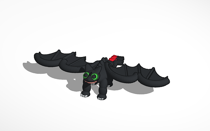 3D design Toothless - Tinkercad