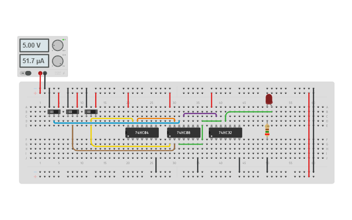Circuit design Multiplexer 2x1 - Tinkercad