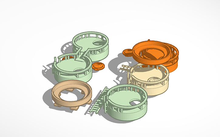 3D design coke can silobuilder diorama | Tinkercad