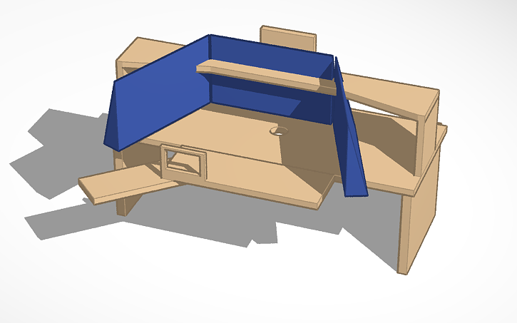 3D design iRacing Triple Screen Desk - 30mm MDF - Tinkercad
