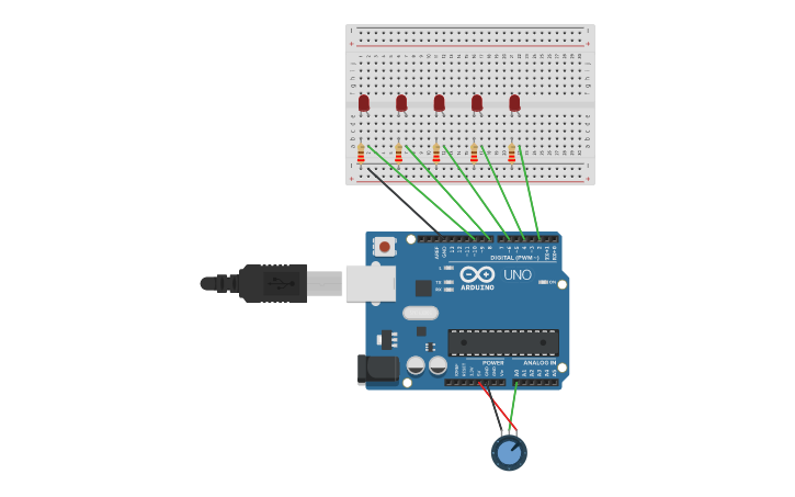 Circuit design Bar Graph | Tinkercad