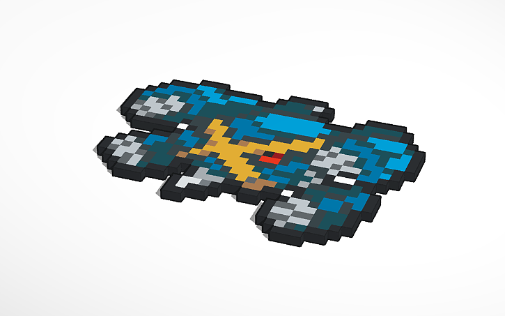 3D design pixel art Maga-Metagross | Tinkercad
