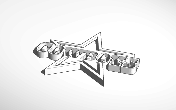 3D design Dallas Cowboys Ornament - Tinkercad
