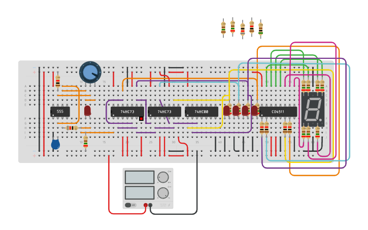 Circuit Design Moore Machine Tinkercad