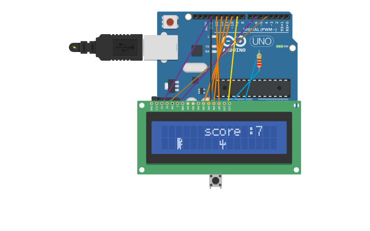 Circuit design dino game - Tinkercad