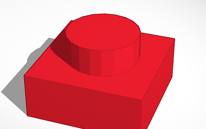 3D design 1x1 LEGO plate - Tinkercad