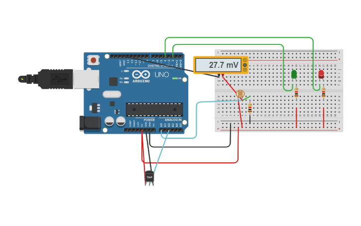 Circuit design Watering system - Tinkercad