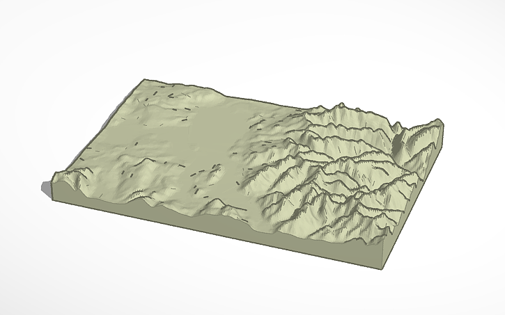 3D design Section of Yellowstone | Tinkercad