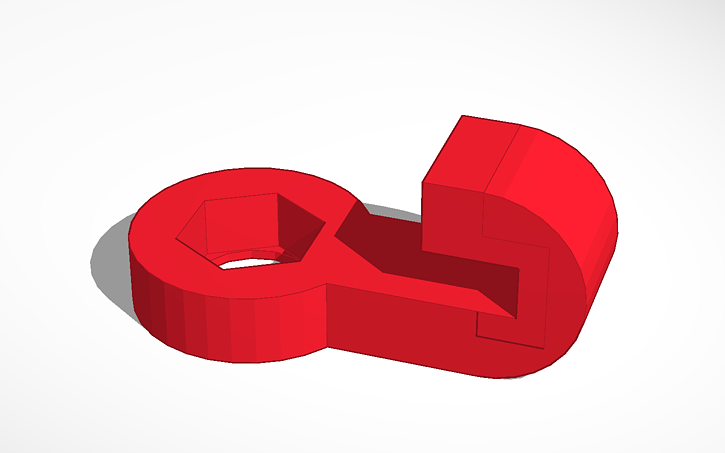 3D design M4 Nylon Lock Nut Holder - Tinkercad