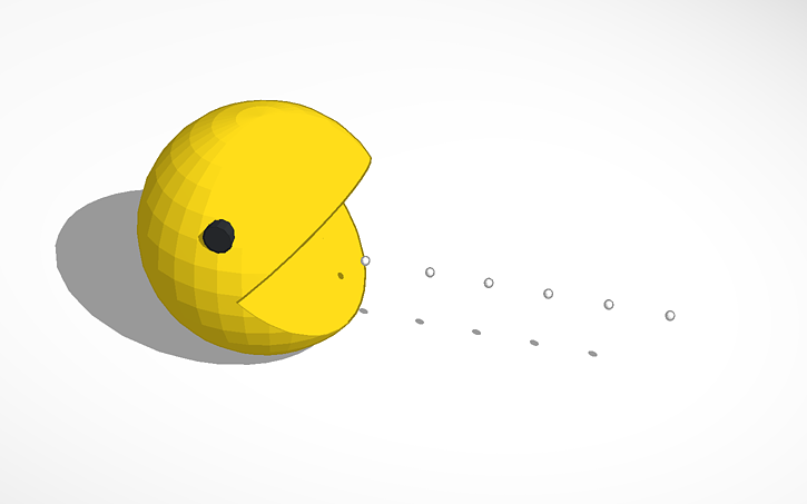 3D design Pacman - Tinkercad