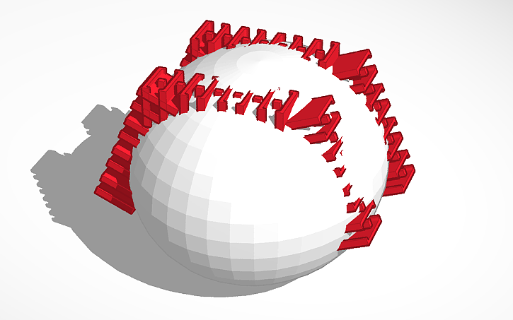 3D design Baseball - Tinkercad