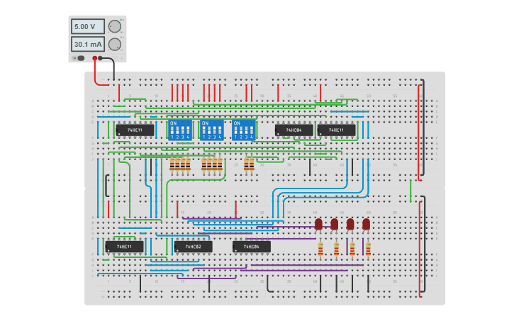 Circuit design Lab Task 7 Multiplexer - Tinkercad