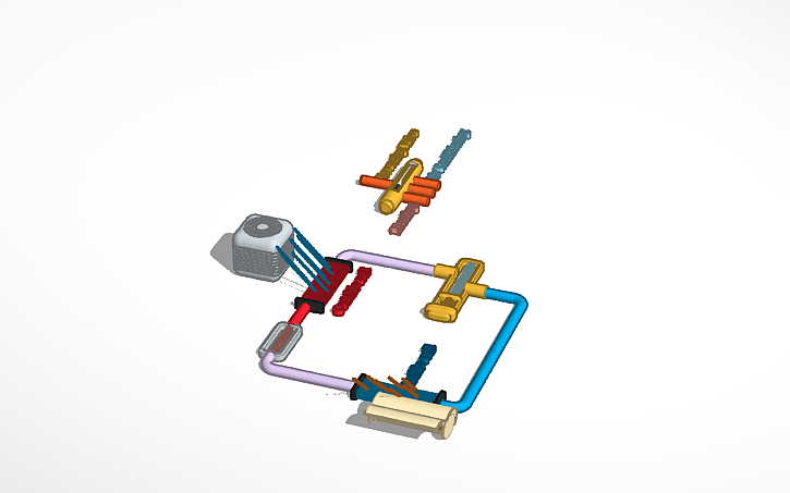 3D design Heat Pump - Tinkercad