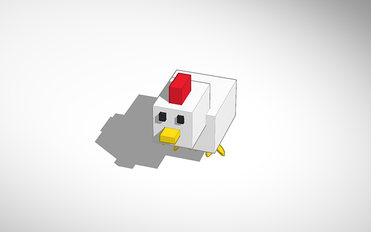 3D design minecraft chiken | Tinkercad
