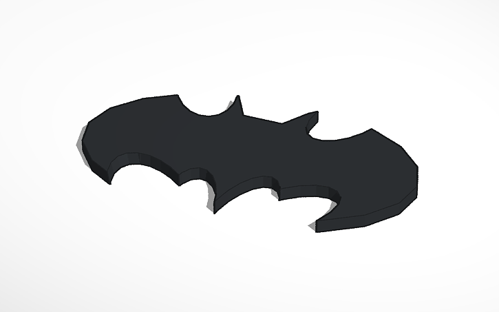 3D design Batman logo - Tinkercad