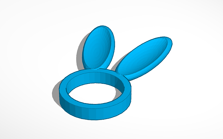 3D design Lesson: Bunny #ring result | Tinkercad