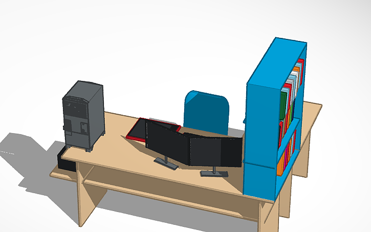3D design Gaming Setup - Tinkercad