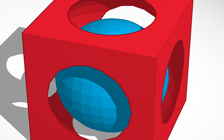 3D design ball in the box | Tinkercad
