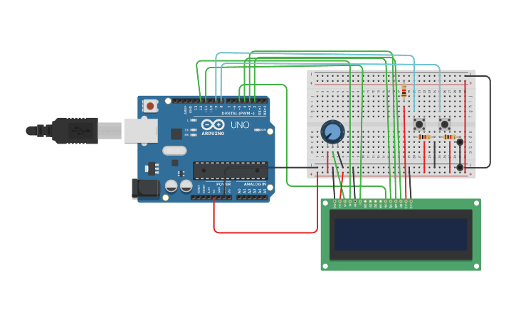 Circuit design stop watch - Tinkercad