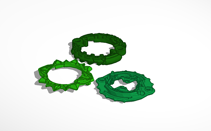 3D design Beyblade Burst Sparking Lockdown Kerbeus - Tinkercad