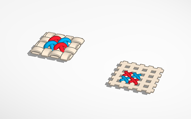 3D design Cross Stitch Prototype - Tinkercad