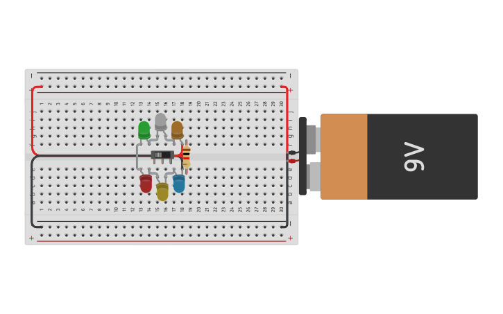 Circuit design (A) SERIES CIRCUIT - Tinkercad
