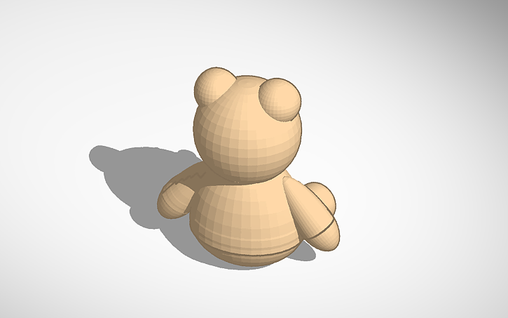 3D design Teddy Bear - Tinkercad