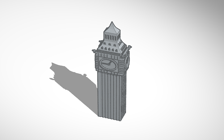 3D design Big Ben - Tinkercad