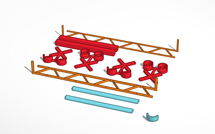 3D design train sign and Cross Trusses | Tinkercad