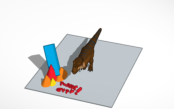 3D design t-rex cıty! - Tinkercad