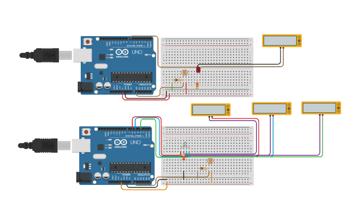 Circuit design Sensor LDR | Tinkercad