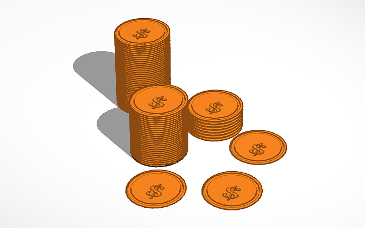 3D design COINS - Tinkercad